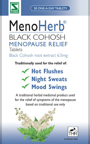 MenoHerb Black Cohosh Menopause Relief Tablets – Schwabe Pharma UK
